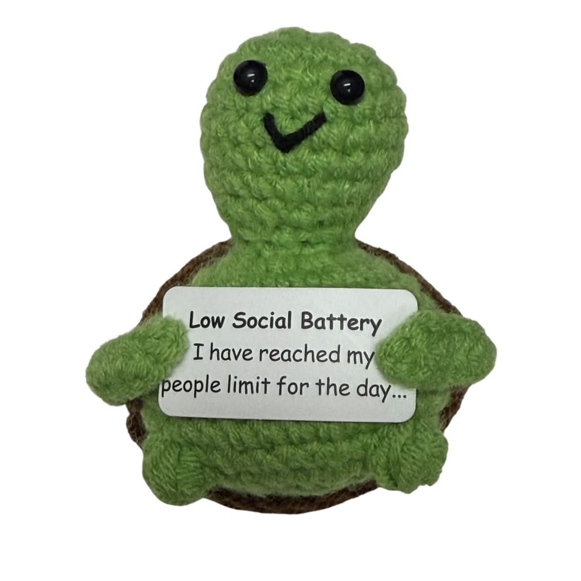 Low Social Battery Turtle - Mini Hand Crochet Plush Support — My ...