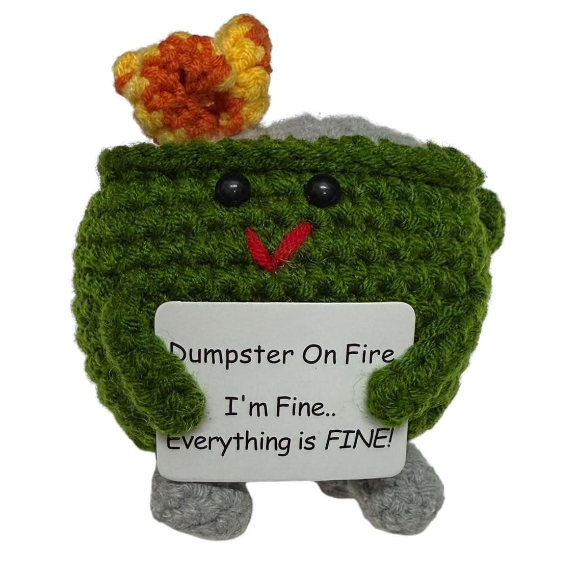Mini Dumpster On Fire - Mini Hand Crochet Plush Support — My Sensory Store