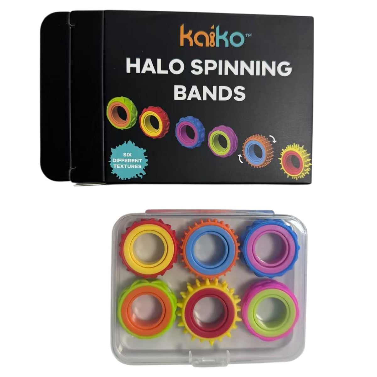 Halo Spinning Bands By Kaiko - 6 Unique Tactile Interchangeable Design ...